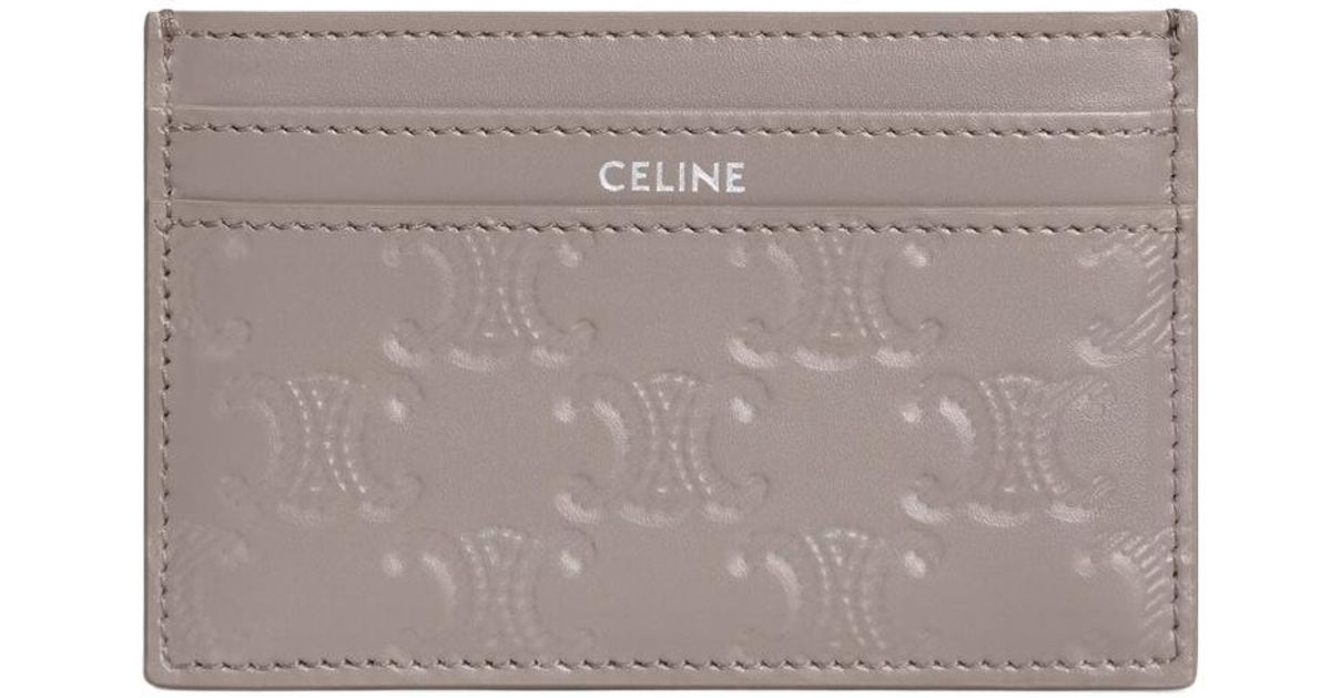 Celine Medium Card Holder in Gray for Men | Lyst