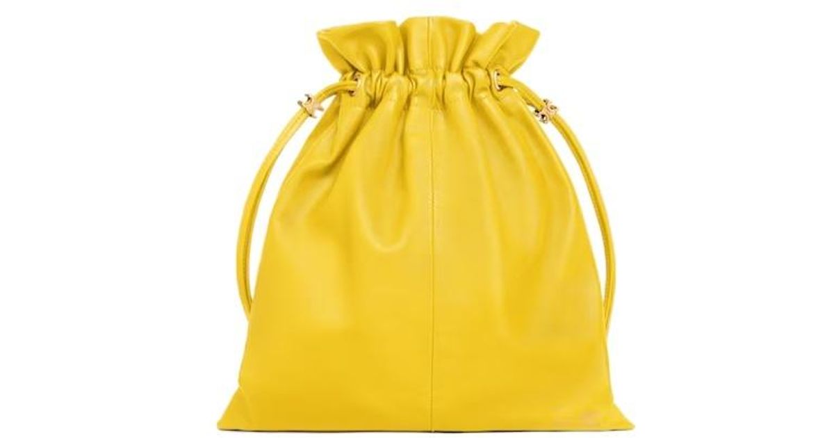 Celine Small Crystal Pouch in Yellow | Lyst