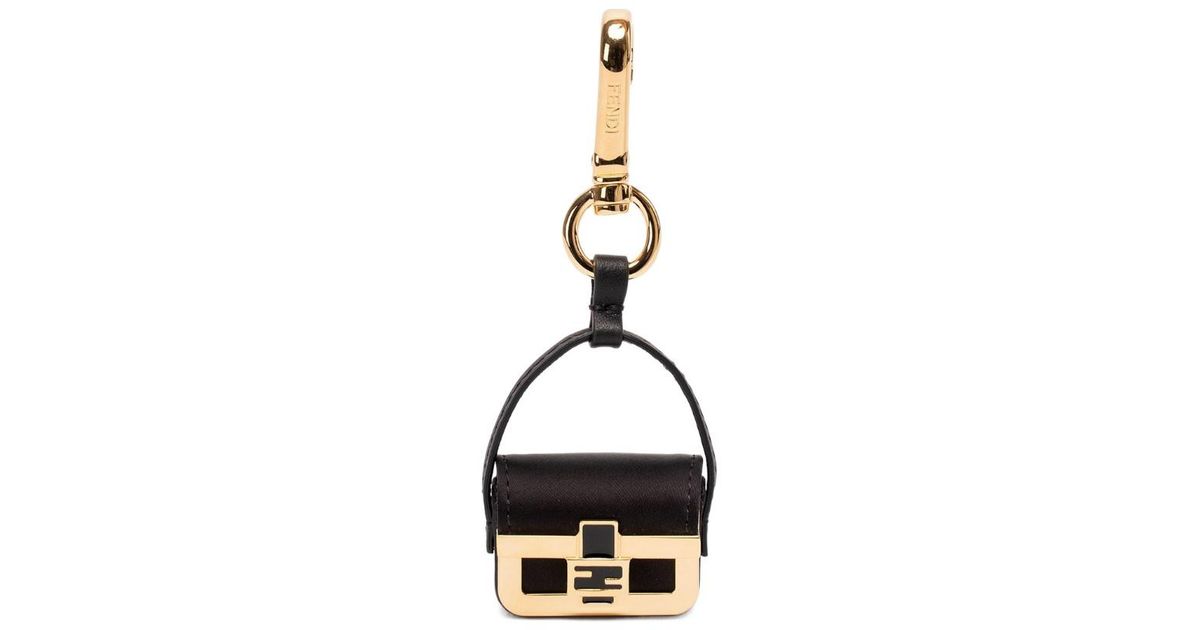 Fendi Baguette Bag Key Chain in White | Lyst