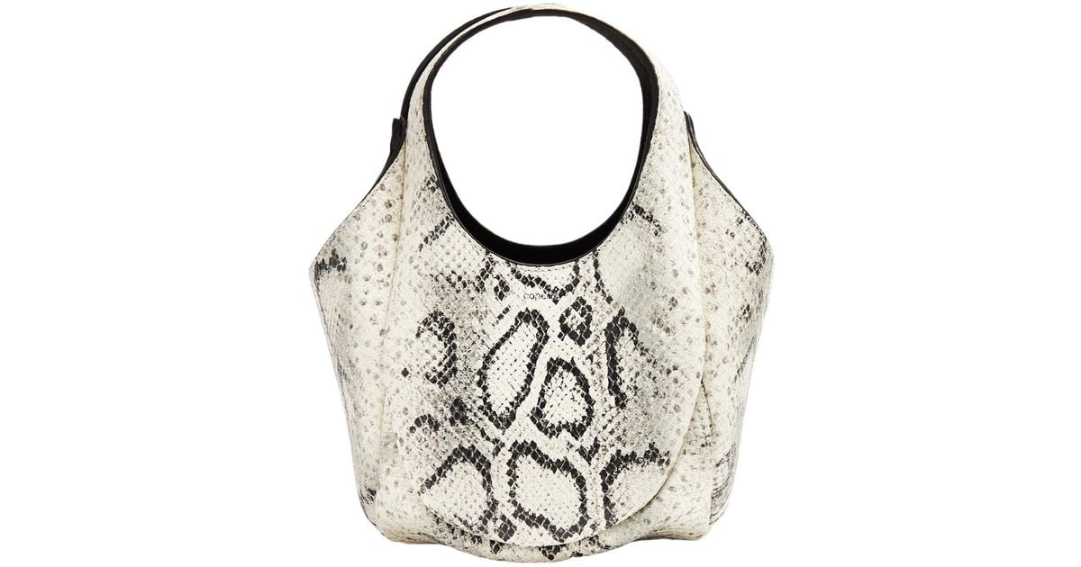 Coperni Embossed Mini Swipe Bucket Bag in Natural | Lyst