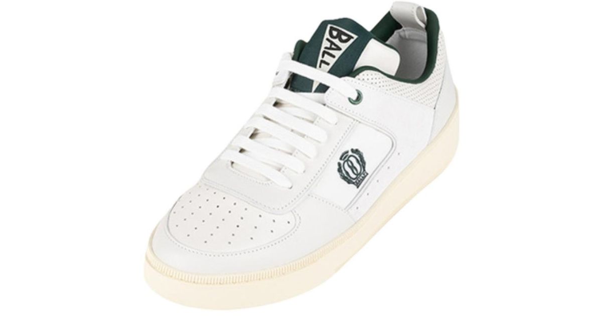 Bally Logo Logo Low Upper Board Shoes in White for Men | Lyst