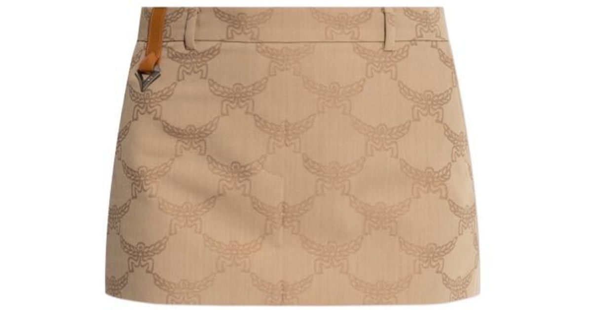 MCM Pattern Skirt in Natural | Lyst
