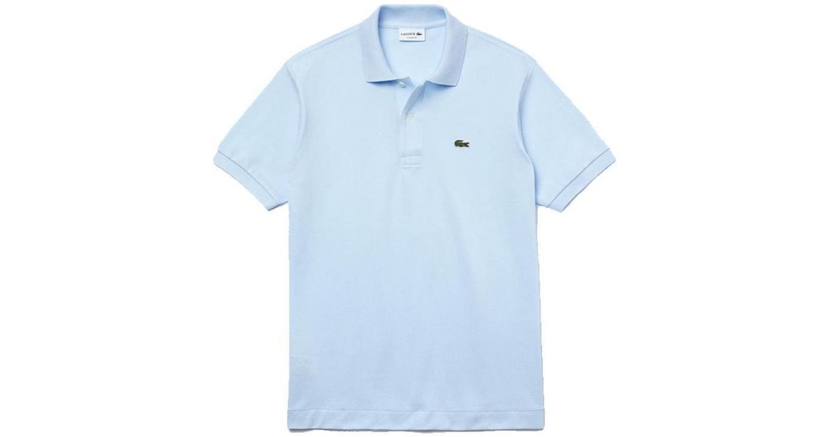 Lacoste Logo Decal Polo Shirt in Blue for Men | Lyst