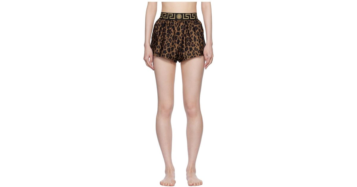 Versace Greca Border Swimming Trunks | Lyst