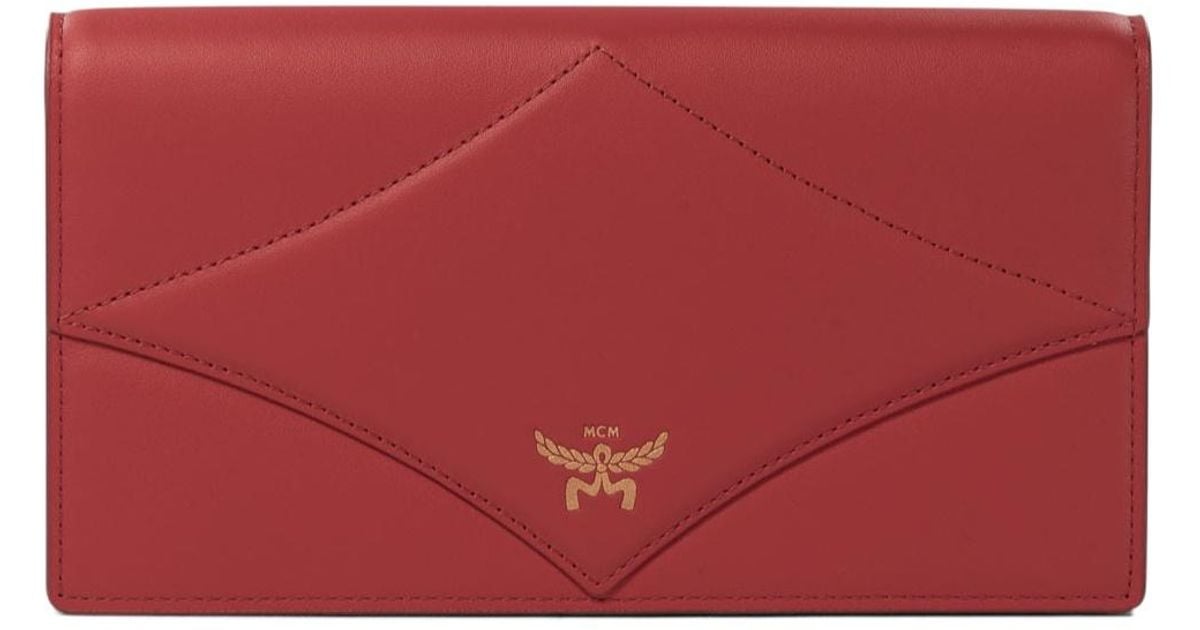 MCM Chain Crossbody Bag in Red | Lyst