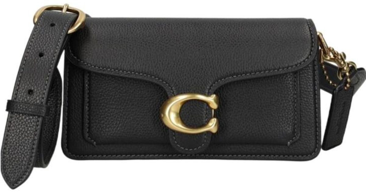 COACH Flip Shoulder Bag in Black | Lyst