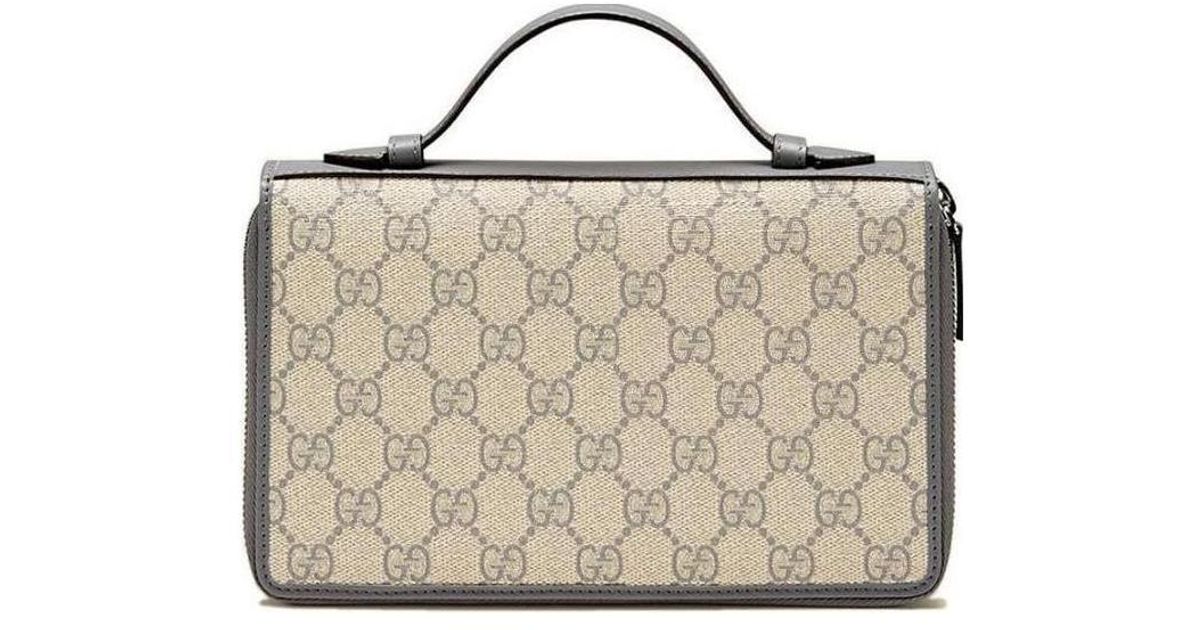 Gucci Gg Logo Handbag in Metallic for Men | Lyst