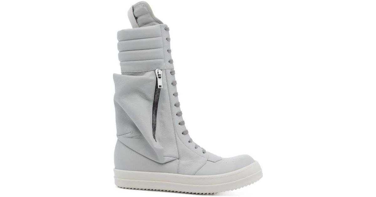 Rick Owens Cargo Basket High-Top Sneakers in Gray for Men | Lyst