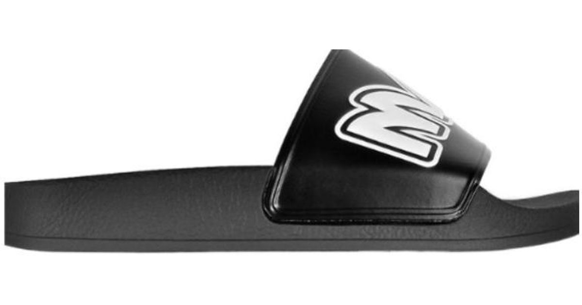 McQ Logo Flip-Flops in Black for Men | Lyst