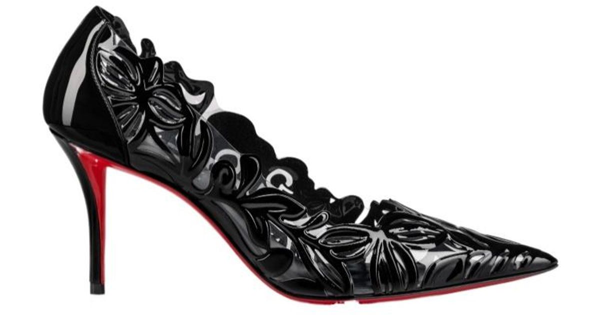Christian Louboutin Apostropha Petunia Pvc Pumps 80 in Black | Lyst