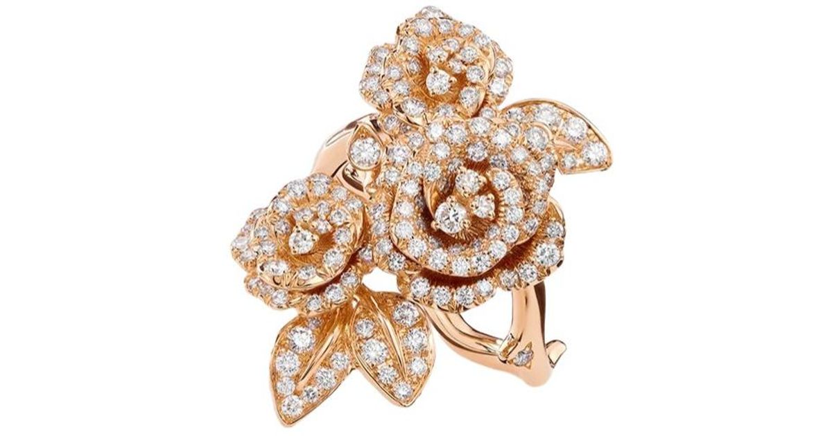 Dior Floral Ring in Metallic | Lyst