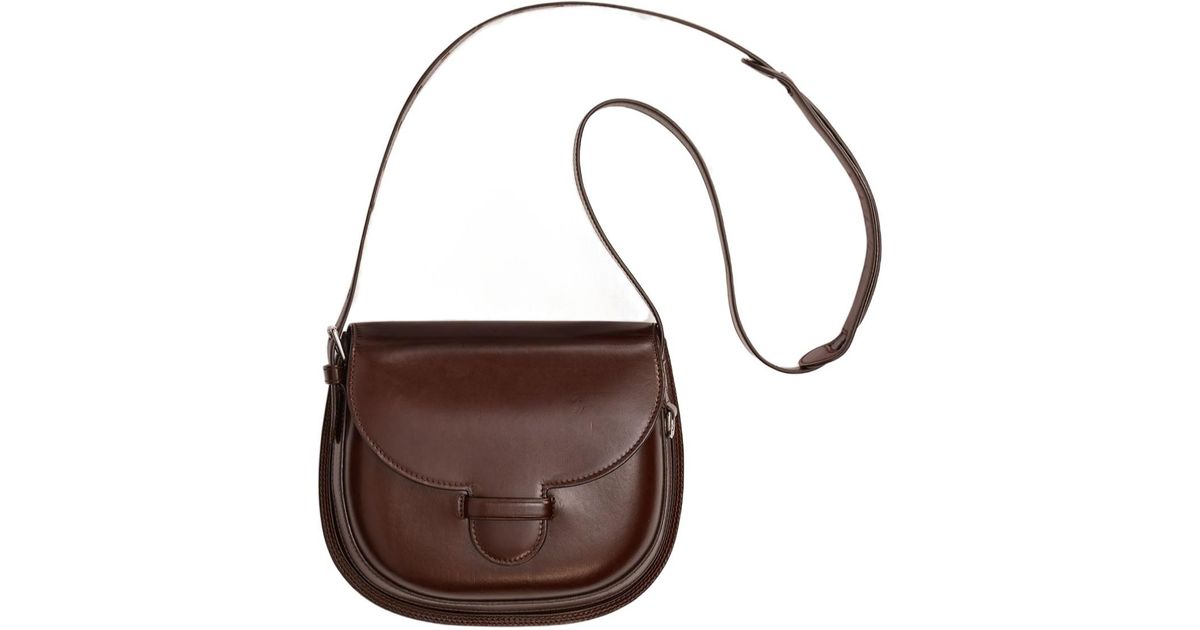 Lemaire Cartridge Flip Shoulder Bag in Brown | Lyst