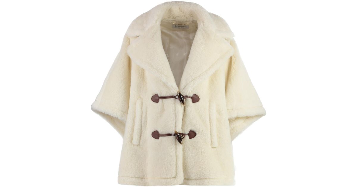Max Mara George Faux Fur Jacket in Natural | Lyst