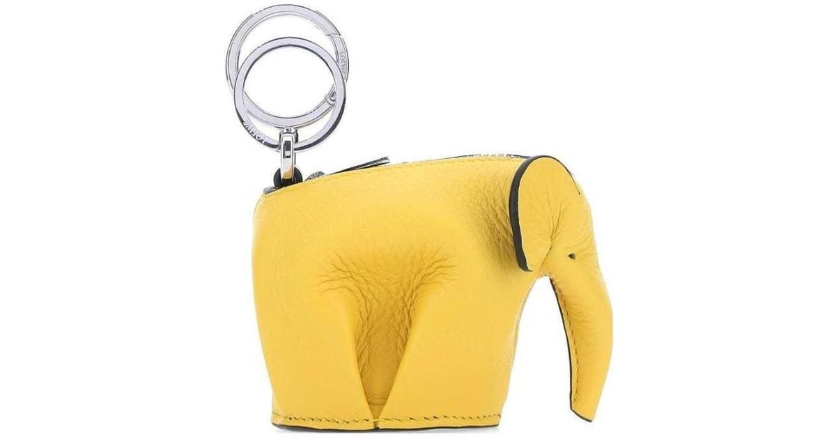 Loewe Elephant Shaped Key Chain in Yellow | Lyst