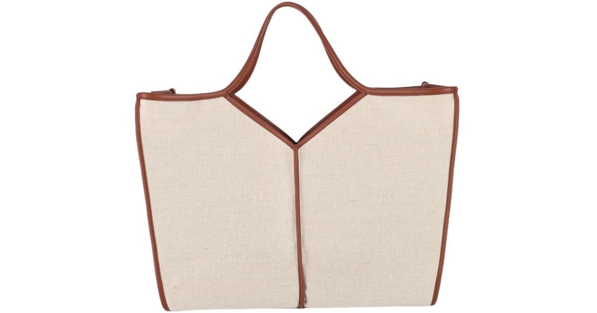 Hereu Classic Open Top Tote in Natural | Lyst