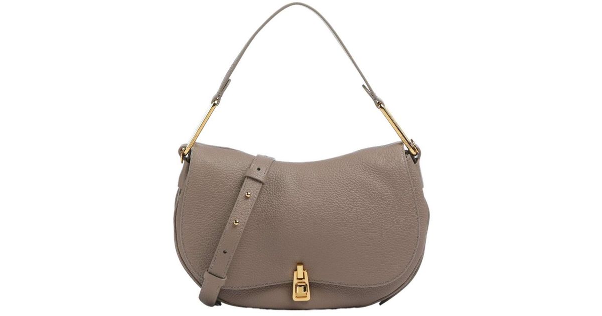 Coccinelle Medium Magie Leather Top-Handle Bag in Gray | Lyst