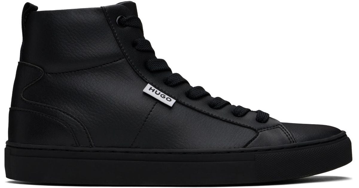 BOSS Hi-Top Sneakers in Black for Men | Lyst