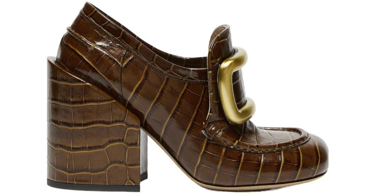 Sportmax Leather Pumps in Brown | Lyst