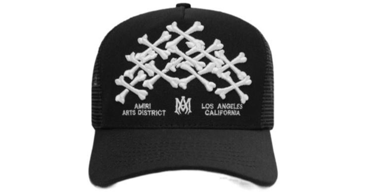 Amiri Logo Embroidered Hat in Black for Men | Lyst