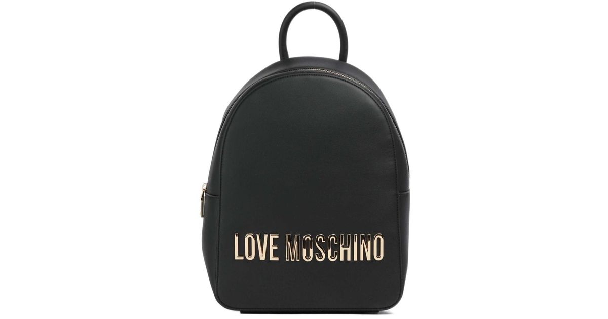 Moschino Zippered Backpack in Black | Lyst