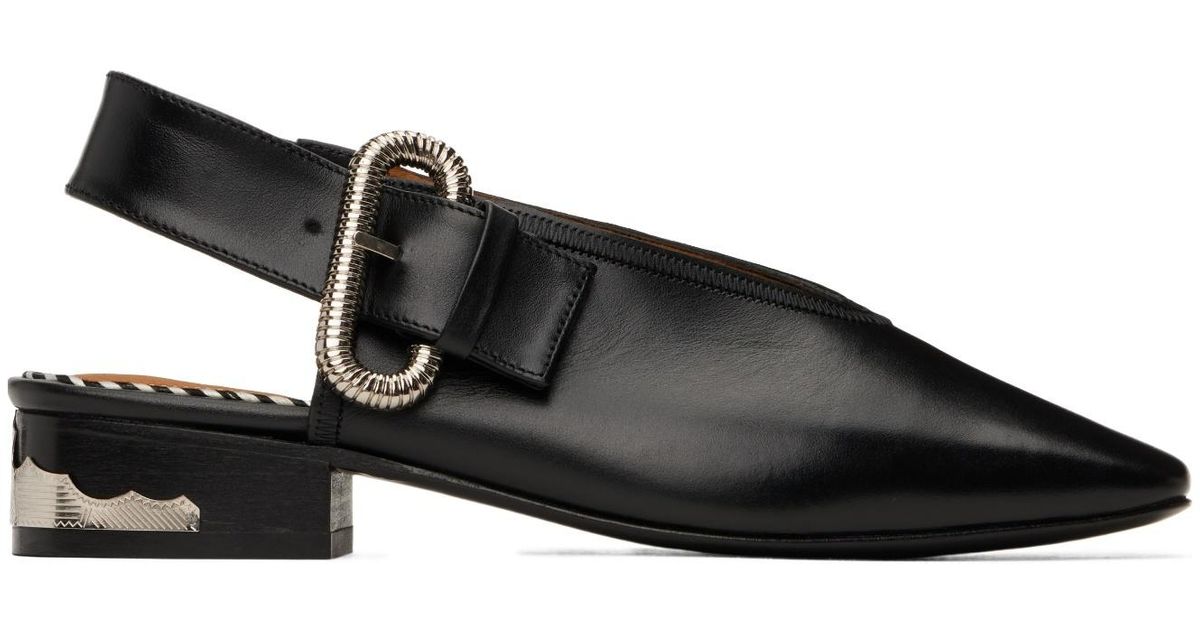 Toga Slingback High Heel Sandals in Black | Lyst