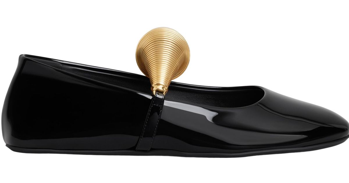 Alaïa Jewel Ballet Flats in Black | Lyst