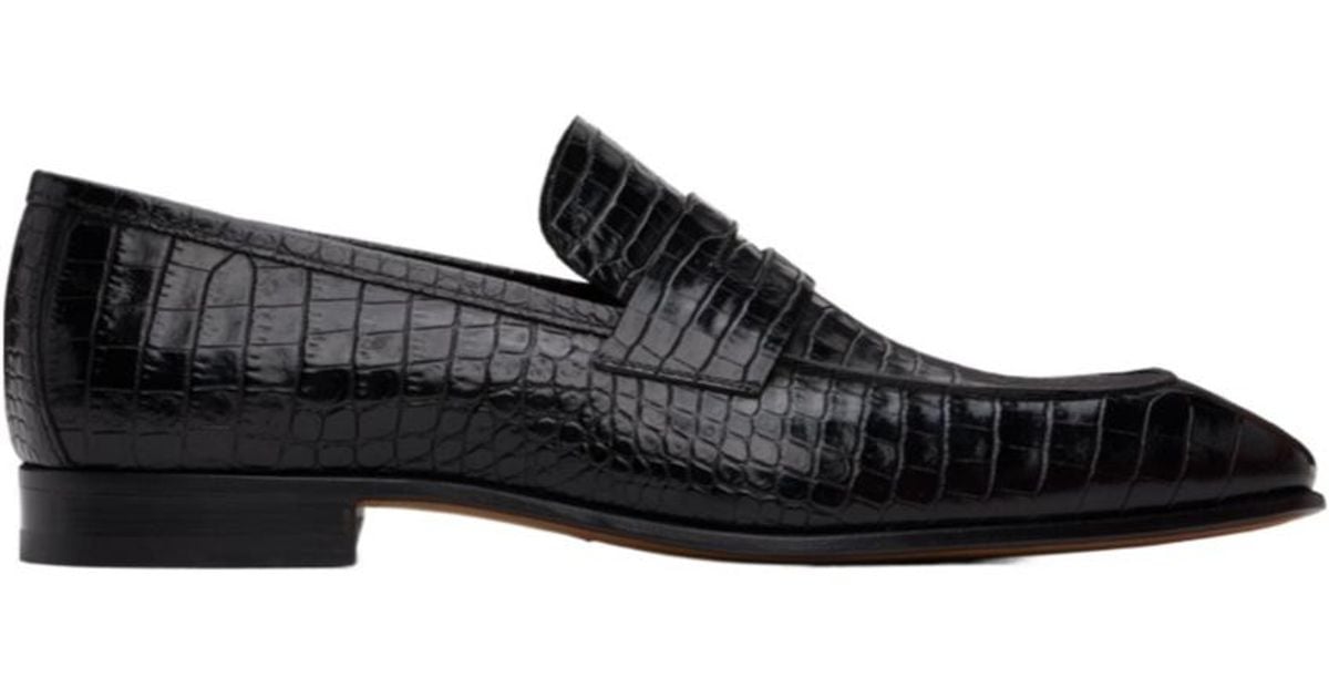 Tom Ford Bailey Alligator Loafers in Black for Men | Lyst