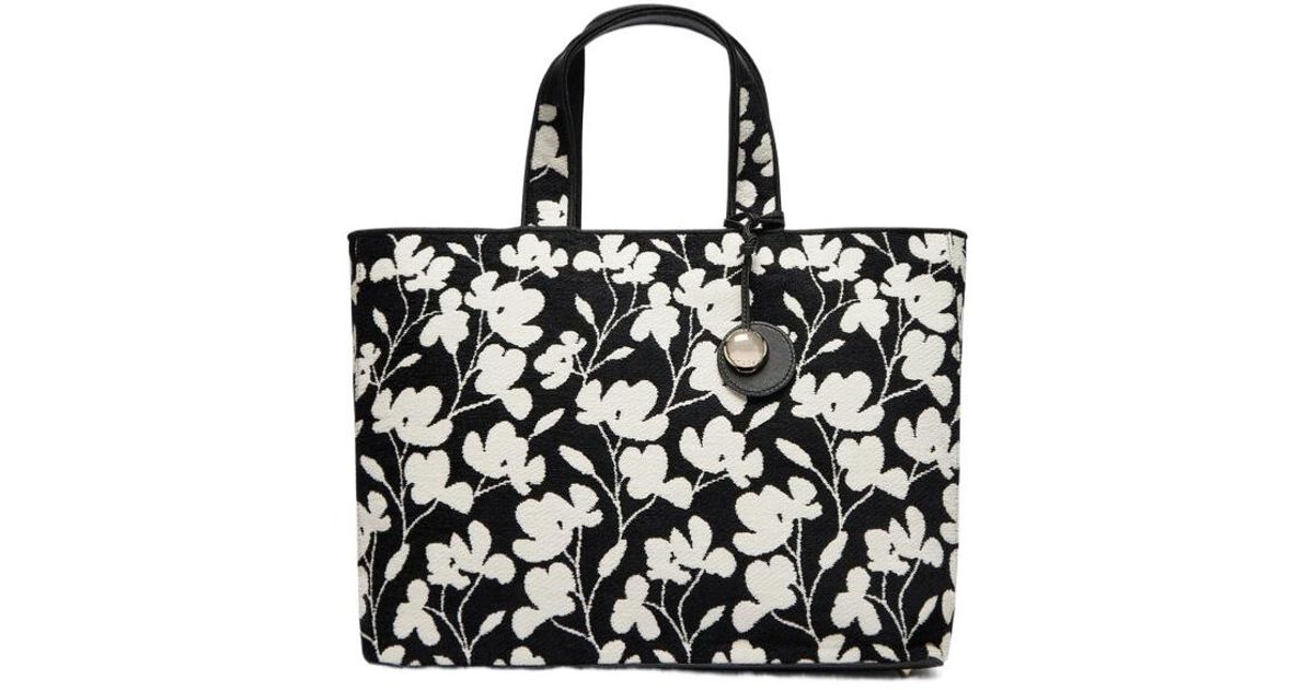 Furla Logo Handbag in Black | Lyst