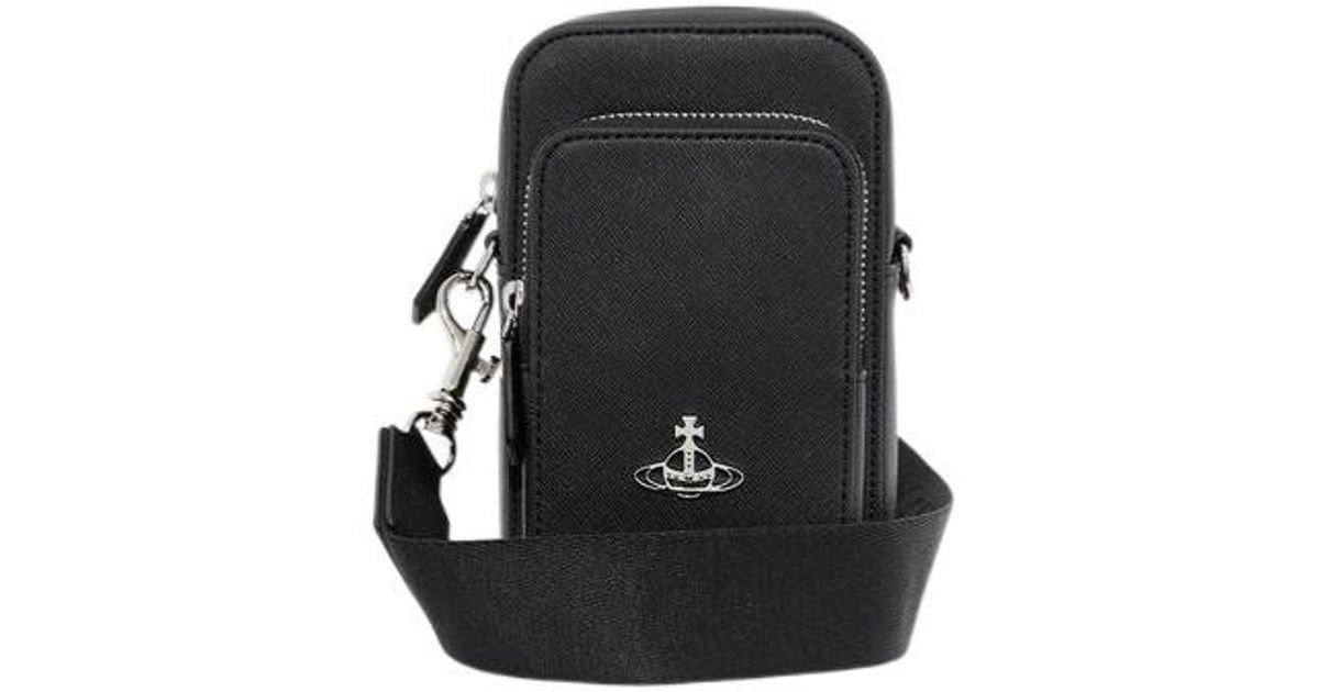 Vivienne Westwood Phone Crossbody Bag in Black for Men | Lyst