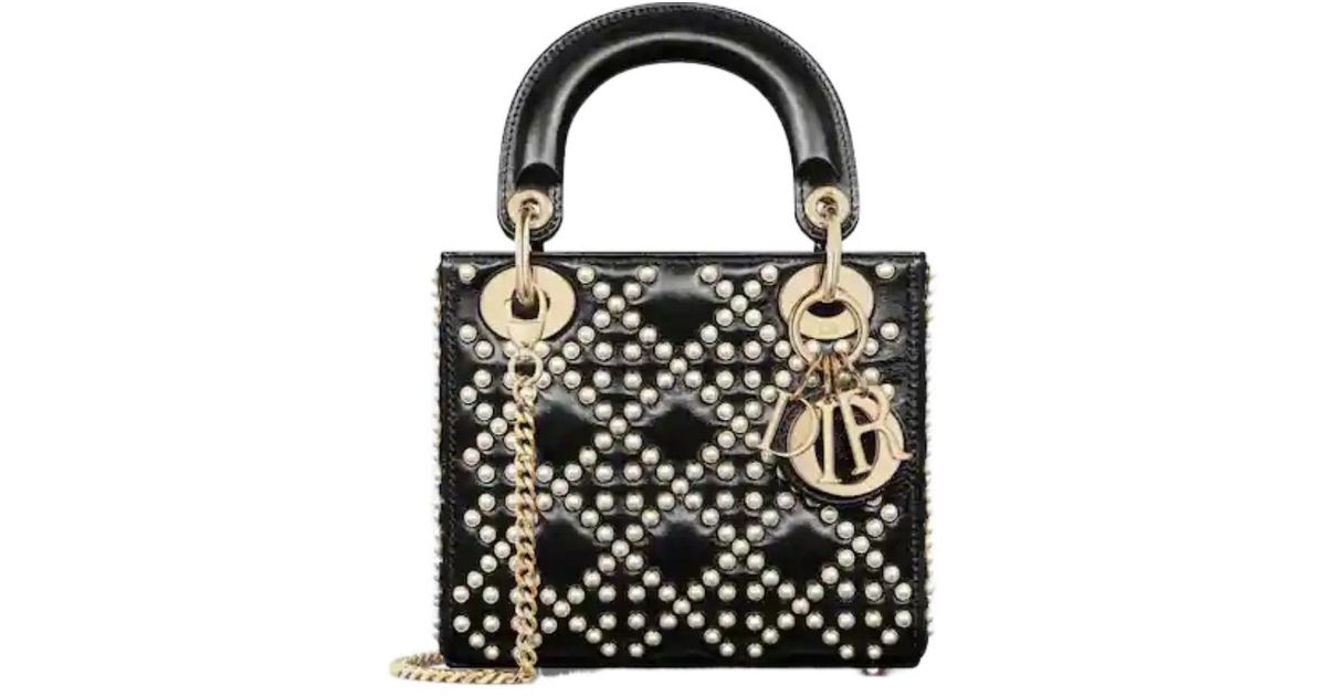 Dior Mini Lady Bag in Black | Lyst