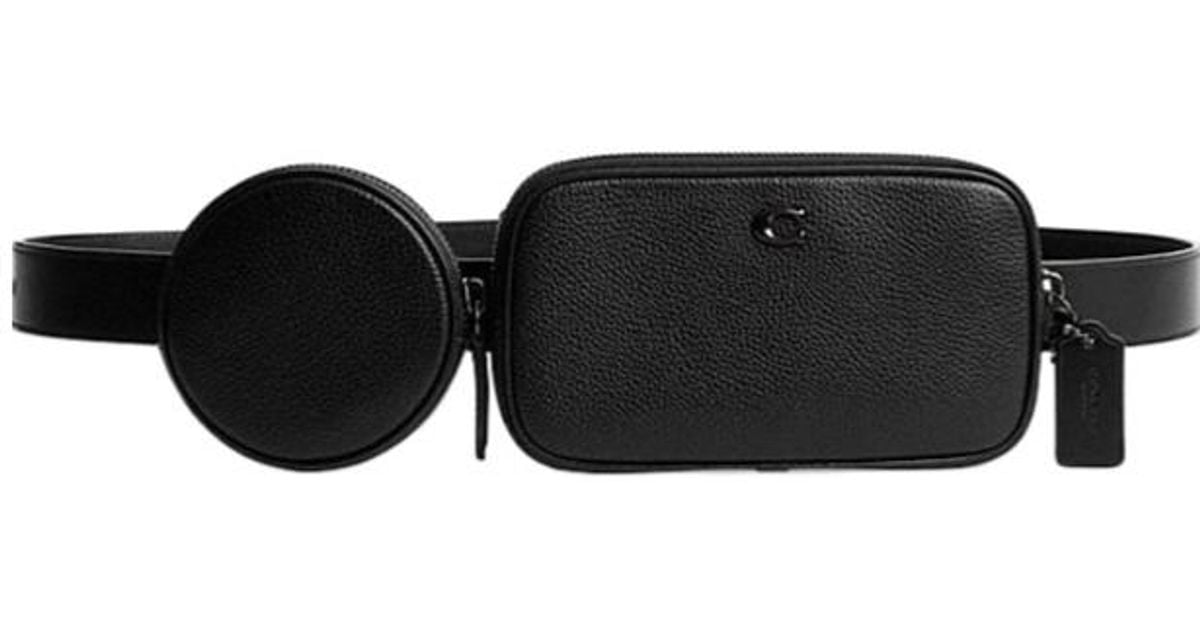 COACH Multi-Pouch Belt Bag in Black for Men | Lyst