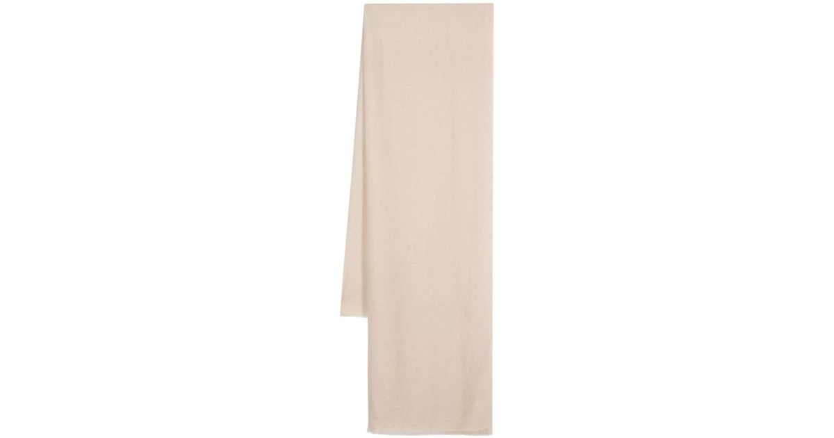 Eleventy Logo Scarf in White for Men | Lyst