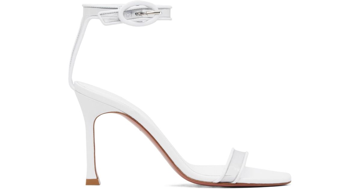 AMINA MUADDI Kim Glass Sandals in White | Lyst