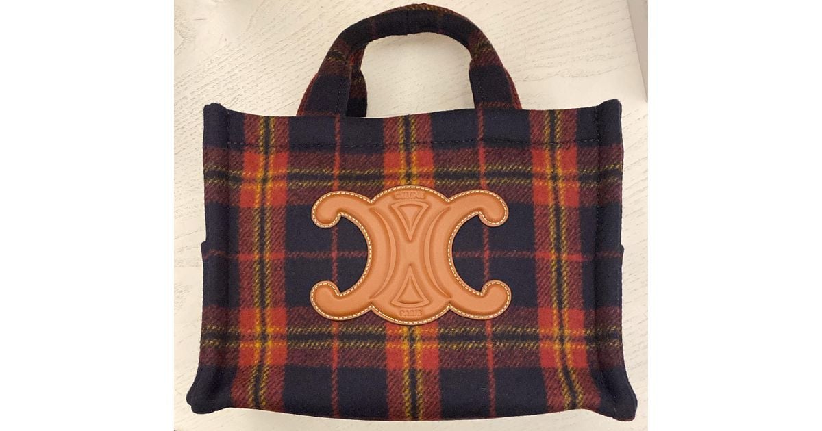 Celine Small Cabas Bag in Blue | Lyst