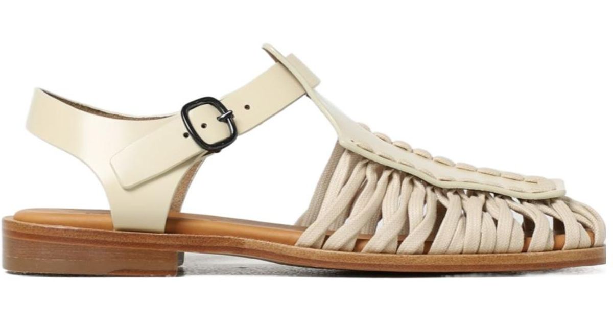 Hereu Alaro Square-Toe T-Bar Sandals in Natural | Lyst