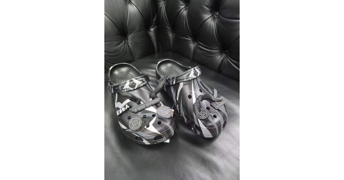 Crocs™ X Clot Round Head Hole Sandals in Black for Men | Lyst