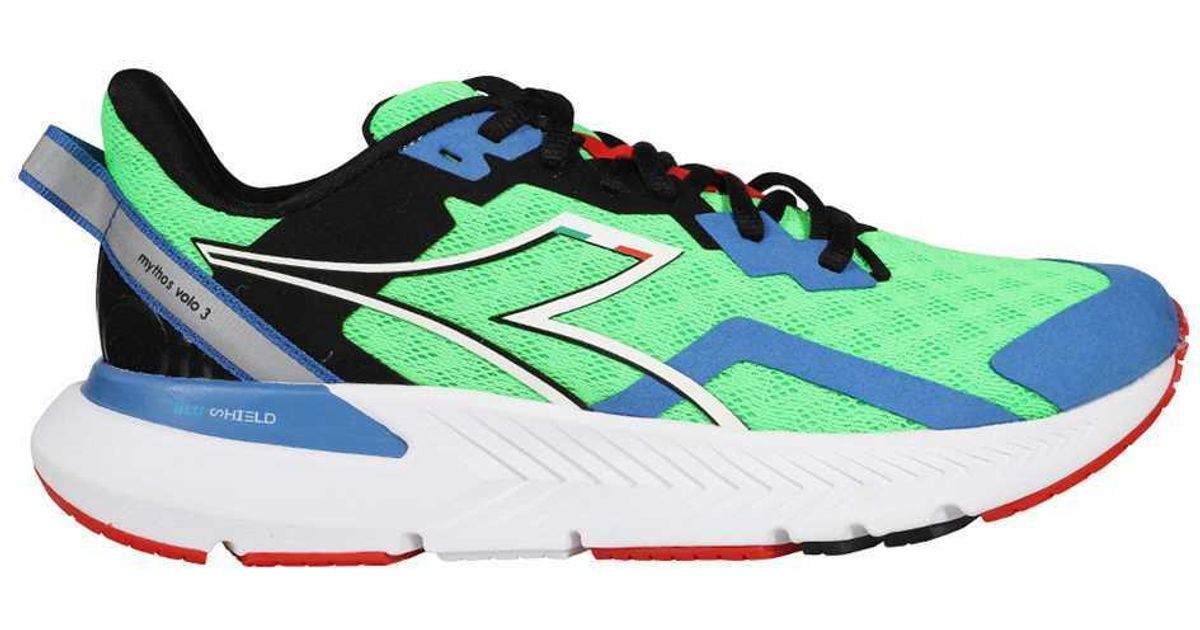 Diadora Logo Sports Shoes in Green for Men | Lyst