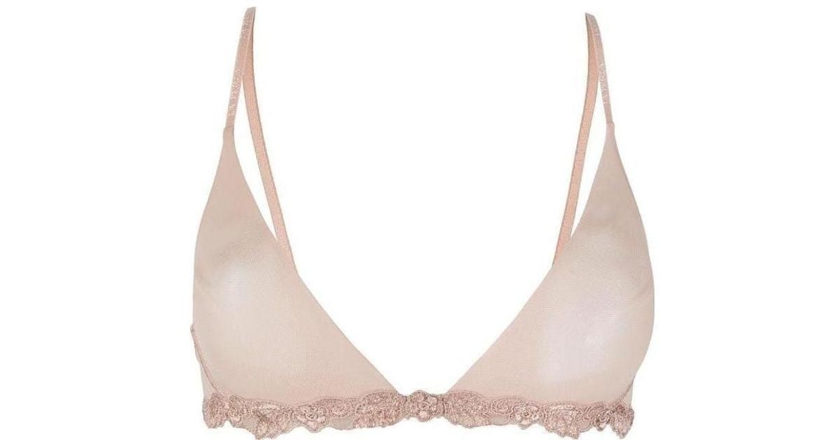 La Perla Embroidered Details Translucent Underwear in Natural | Lyst