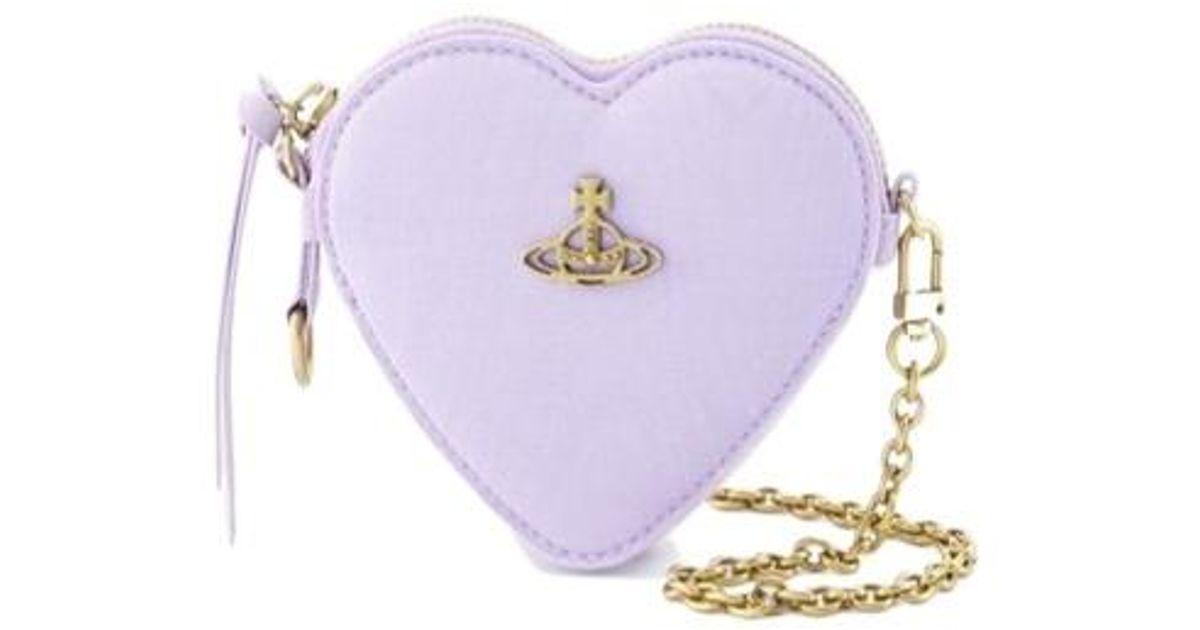 Vivienne Westwood Moire Heart Orb-Plaque Mini Crossbody Bag in Blue | Lyst
