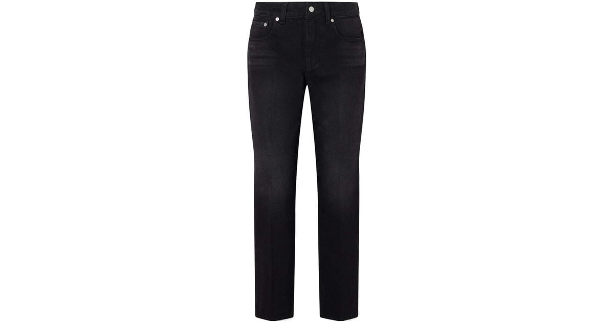 Victoria Beckham Low-Rise Straight-Leg Jeans in Blue | Lyst UK