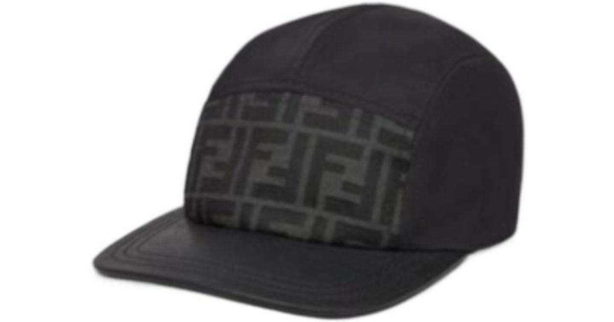 Fendi Ff Logo-Jacquard Baseball Cap in Black for Men | Lyst
