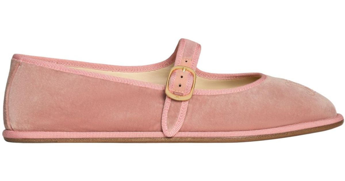 Celine Ballerina Ve Triomphe in Pink | Lyst