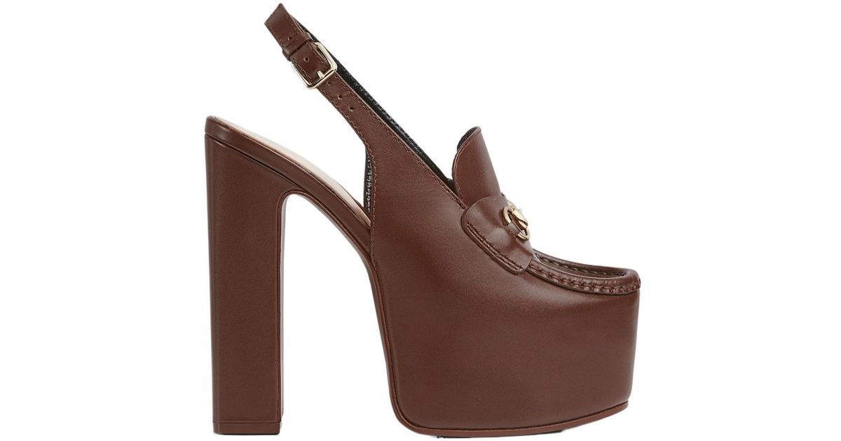 Gucci High-Heeled Sandals With Horse Collar Buttons And Thick Soles And ...