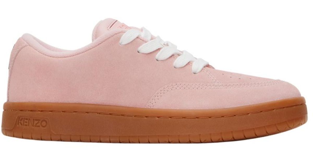 KENZO Logo-Taped Low-Cut Casual Shoes in Pink | Lyst