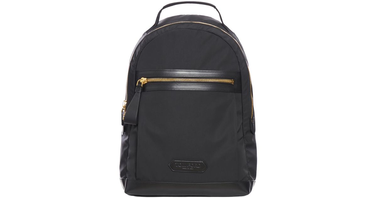 Tom Ford Logo-Patch Backpack in Black for Men | Lyst