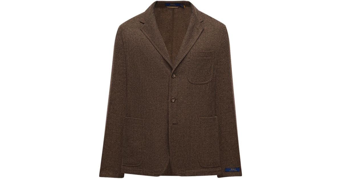 Polo Ralph Lauren Herringbone Suit Coat in Brown for Men | Lyst