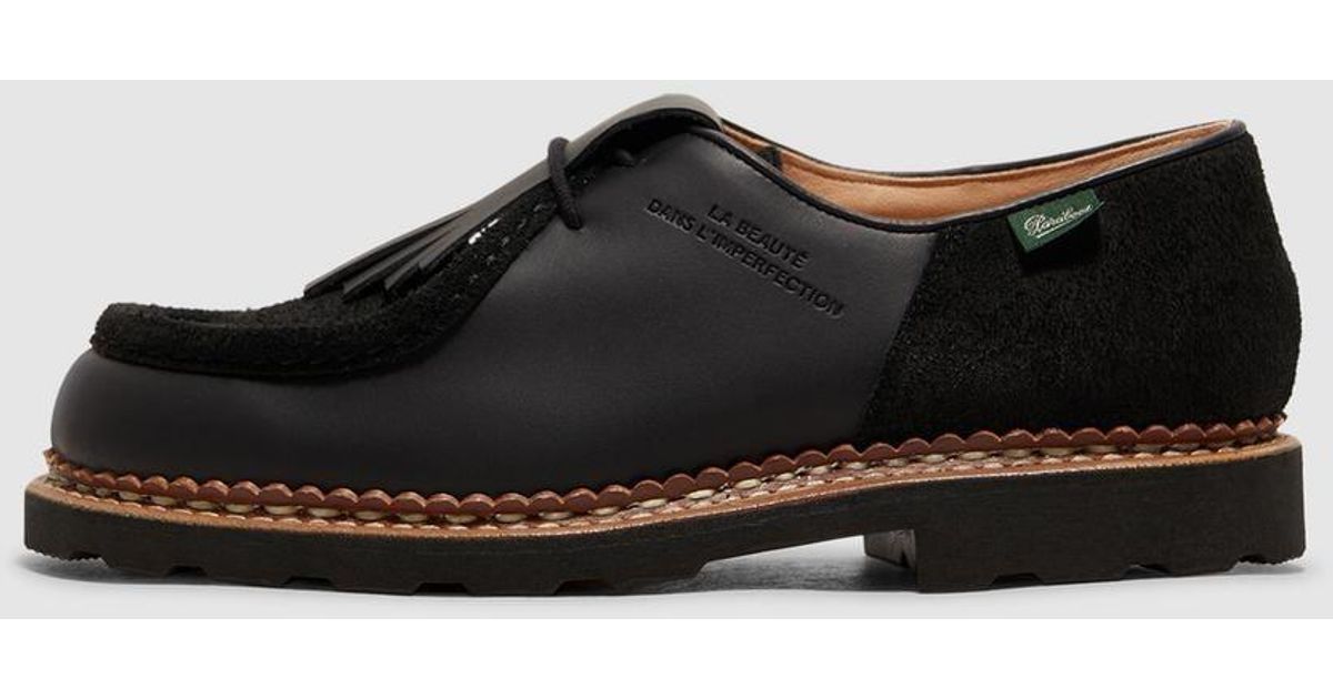 Paraboot X Universal Works Michael Shoe (Leather in Black | Lyst