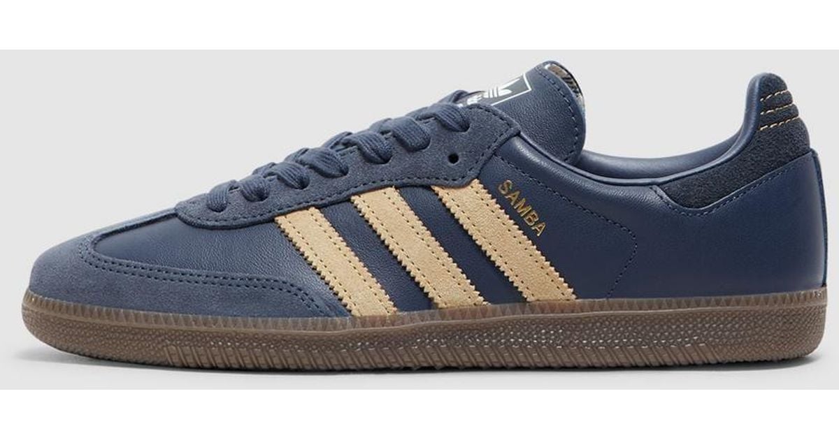 adidas Samba Og Sneaker (Shadow/Golden/Gum5 in Blue for Men | Lyst UK