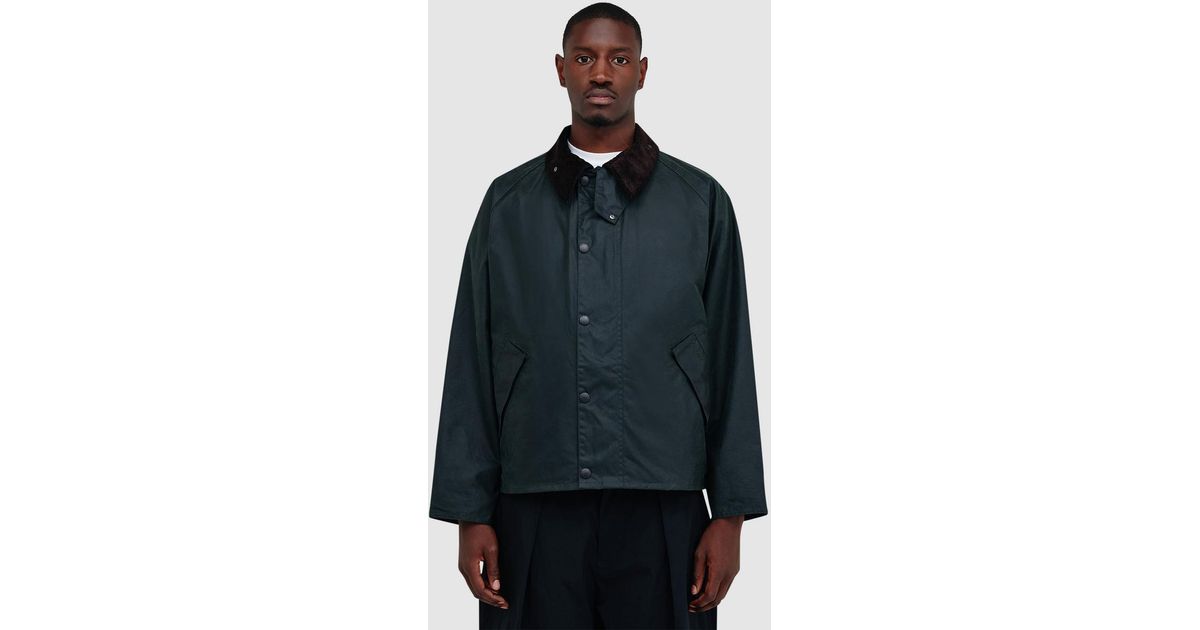 Barbour Oversized Transport Wax Jacket (Sage in Blue for Men | Lyst