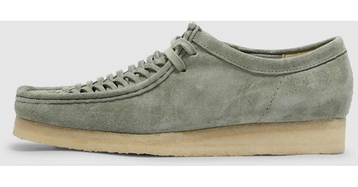 Clarks Wallabee Weave Shoe in Green for Men | Lyst